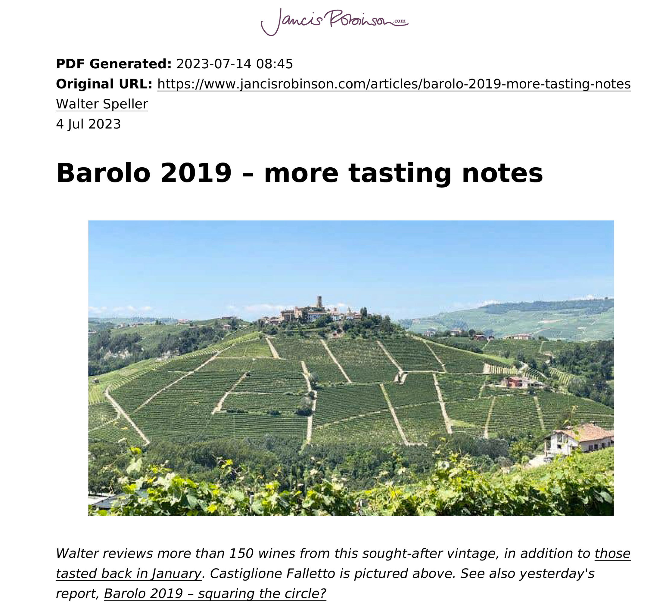 Vite Colte cantine in Barolo